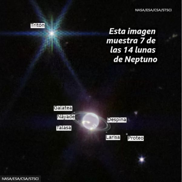 La asombrosa imagen de Neptuno y sus anillos captada por el telescopio ...