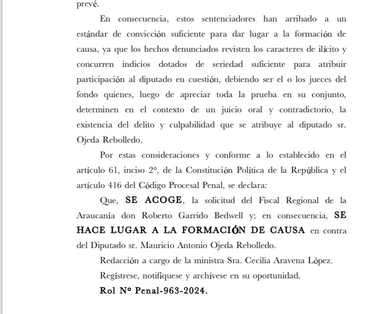 Corte acoge solicitud de desafuero de diputado Mauricio Ojeda por caso ... Corte acoge solicitud de desafuero de diputado Mauricio Ojeda por caso ...