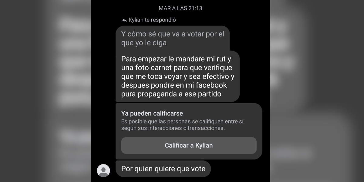 “Vendo mi voto”: el cohecho ahora se transa por redes